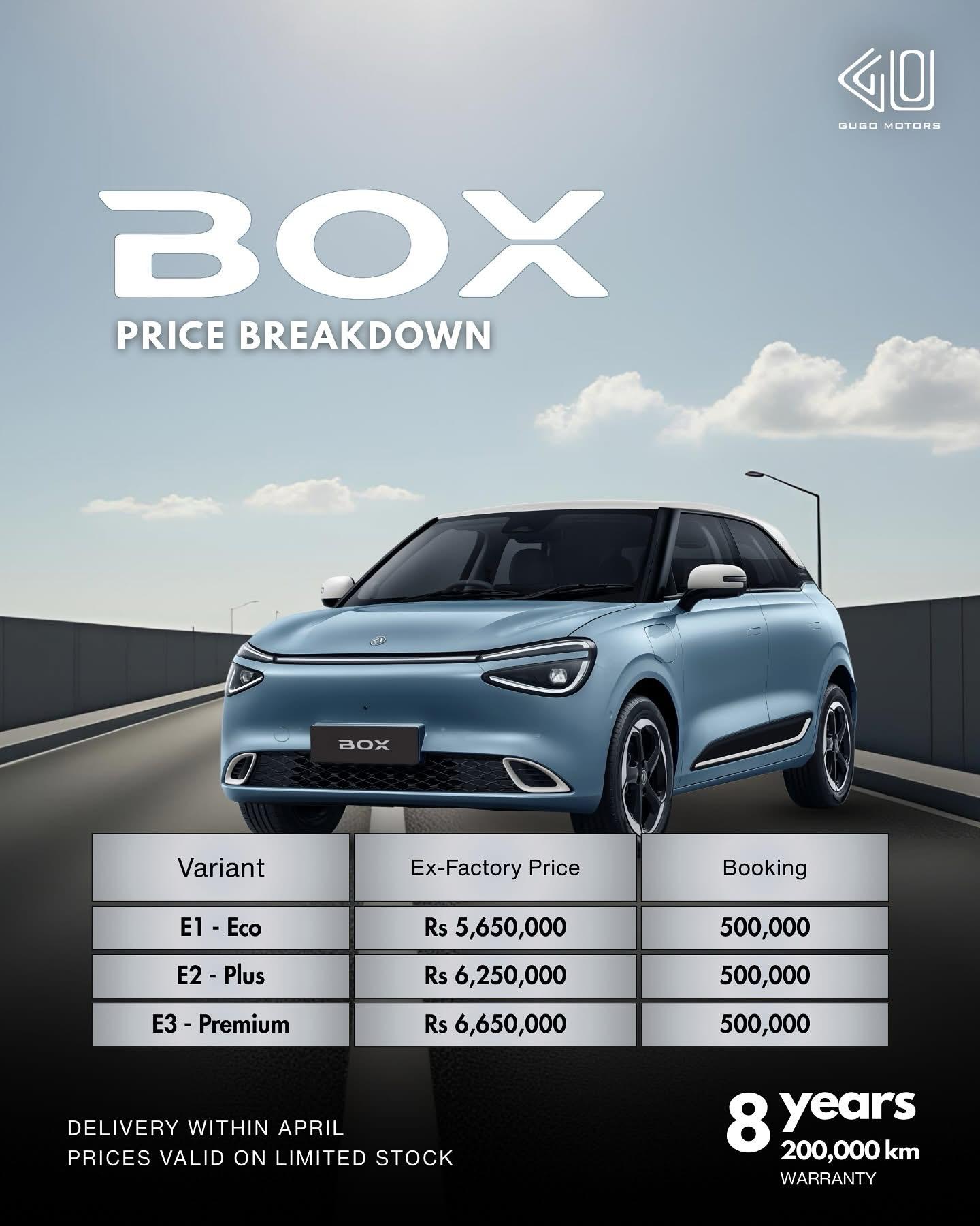 Box Booking – GuGo Motors
